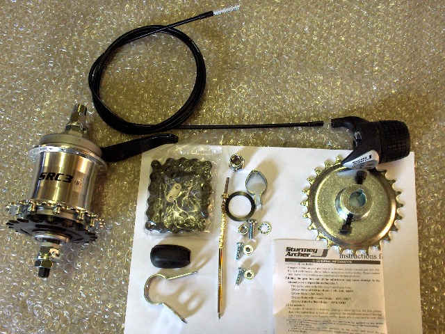 Sun 3 speed coaster brake # 69222 TRIKE HUB CB CONV KIT - STURMEY ARCHER